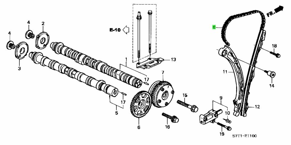 Buy Genuine Honda 14401PPA004 (14401-PPA-004) Chain (176L) (Borg Warner ...