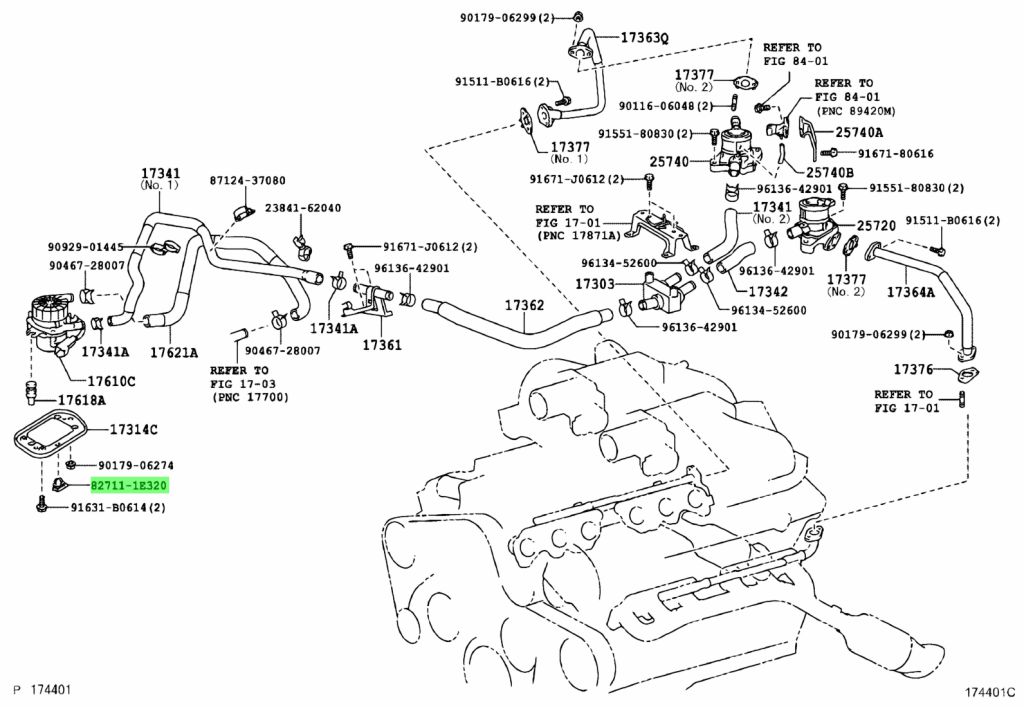 Buy Genuine Toyota 827111E320 (82711-1E320) Clamp, Wiring Harness ...