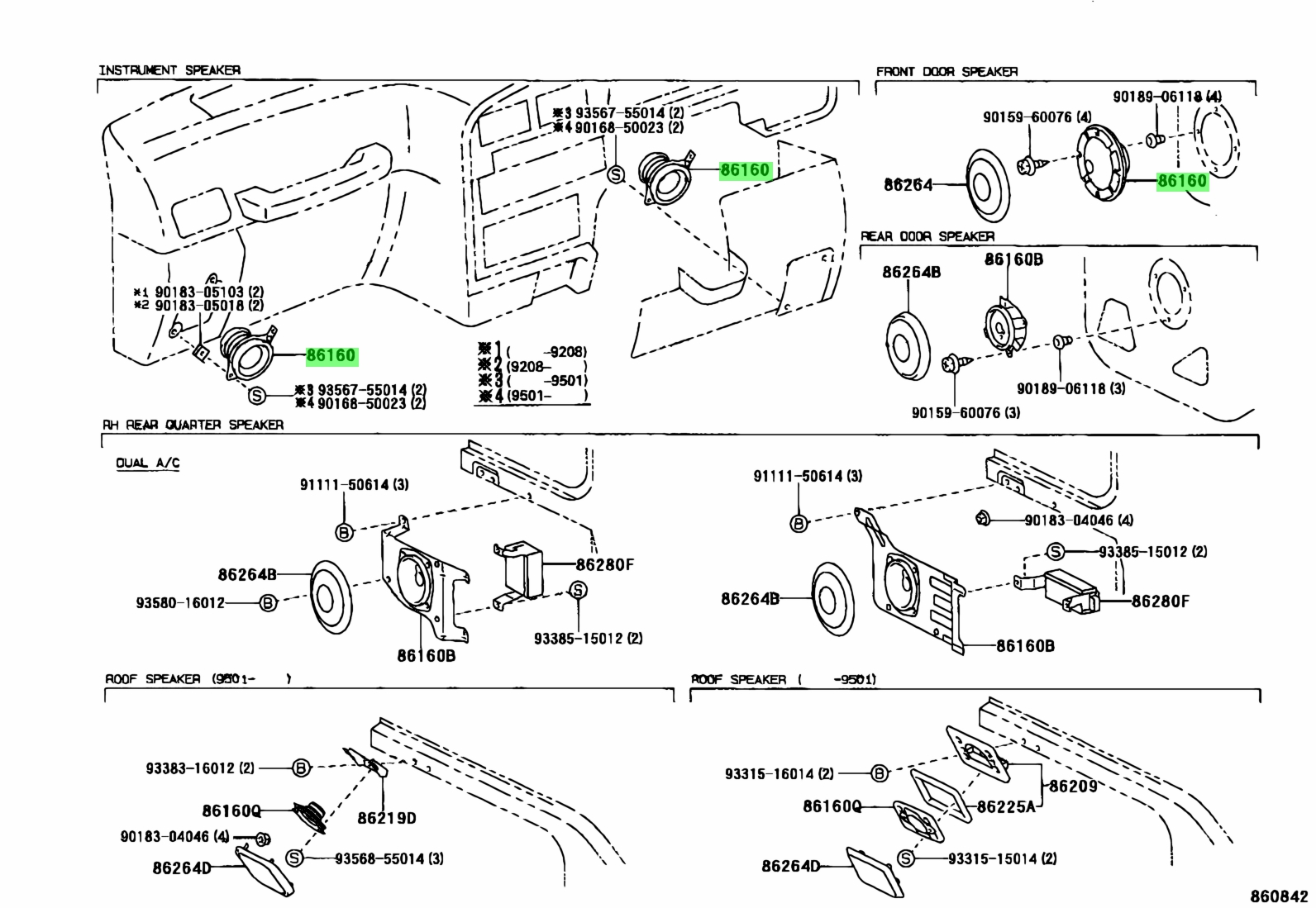 Buy Genuine Toyota 8616016130 (86160-16130) Speaker Assy, Front No.1 ...