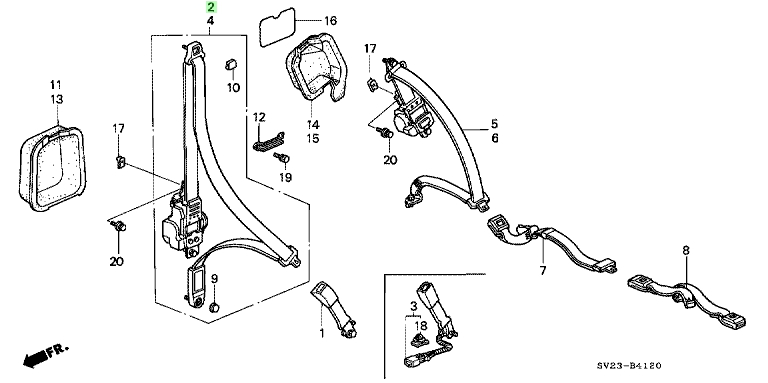 Buy Genuine Honda 04814SV2A04ZB (04814-SV2-A04ZB) Outer Set, R. Fr ...