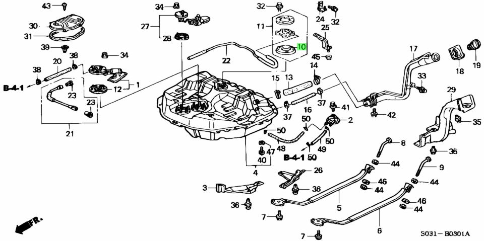 Buy Genuine Honda 17551S84A01 (17551-S84-A01) Packing. Prices, fast ...