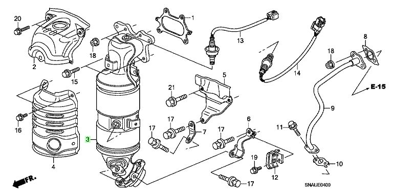 Buy Genuine Honda 18160RNAA00 (18160-RNA-A00) Converter Comp. for Honda ...