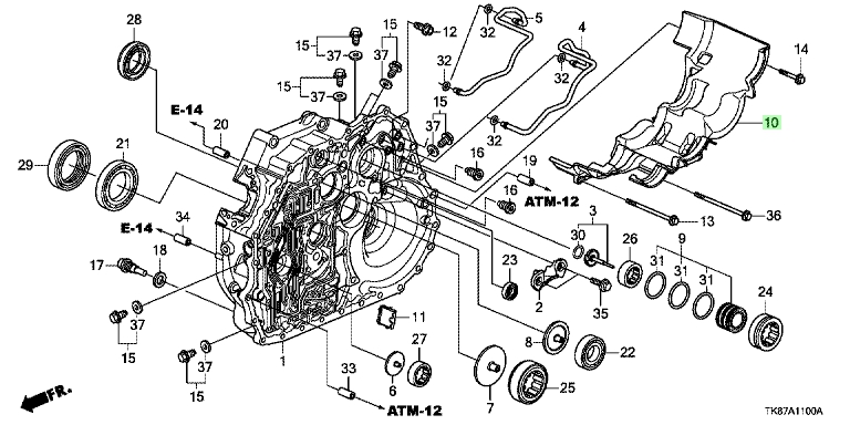 Buy Genuine Honda 25421RT4000 (25421-RT4-000) Plate Comp., Baffle ...