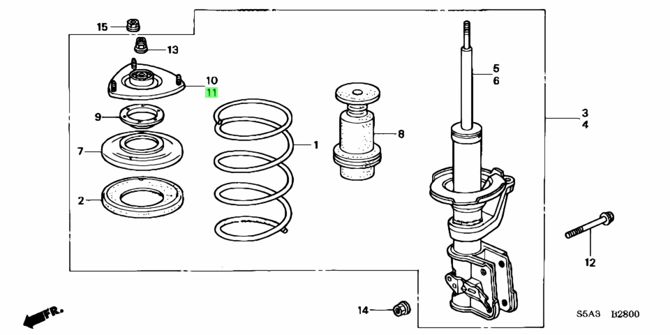 Купить Honda 51925S5A751 (51925-S5A-751) Опора. Цены, быстрая доставка ...