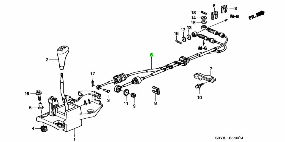 Buy Genuine Honda 54310S3Y003 (54310-S3Y-003) Wire Comp., Change for ...