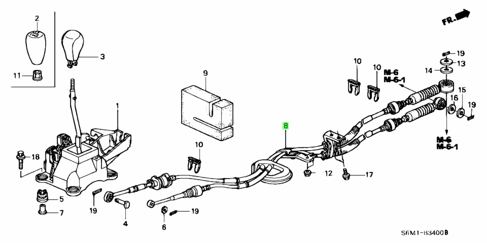 Buy Genuine Honda 54310S6MR02 (54310-S6M-R02) Wire Comp., Change for ...