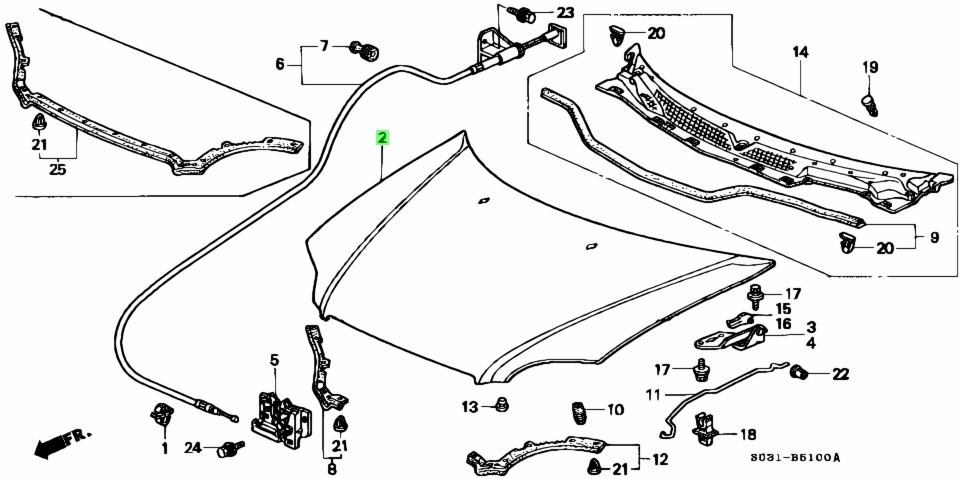 Buy Genuine Honda 60100S03000ZZ (60100-S03-000ZZ) Hood Comp., Engine ...