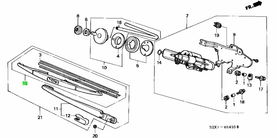 Buy Genuine Honda 76730S2X003 (76730-S2X-003) Blade, Windshield Wiper ...