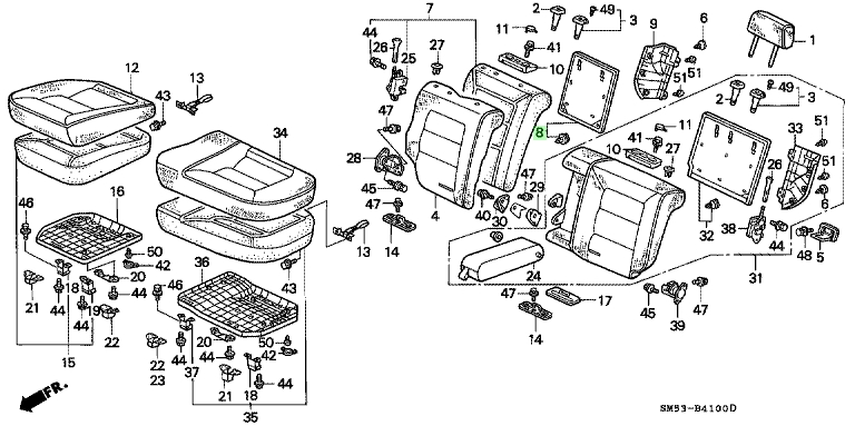 Buy Genuine Honda 82126SM5A04ZC (82126-SM5-A04ZC) Cover, R. Rr ...