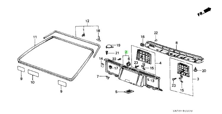 Buy Genuine Honda 83823SA5652ZB (83823-SA5-652ZB) Lining, Rr. Panel ...