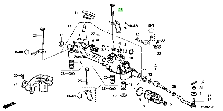Buy Genuine Honda 90108T2MU20 (90108-T2M-U20) Bolt, Gear Box Mounting ...