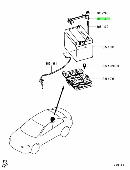 Buy Genuine Mitsubishi 8201A154 Holder,battery. Prices, fast shipping ...