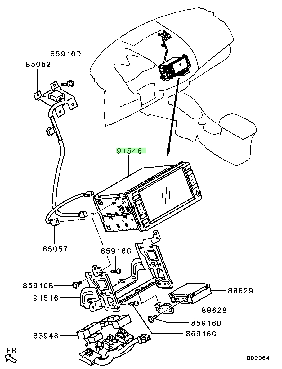 Buy Genuine Mitsubishi 8750A183 Display,multivision. Photos - Amayama