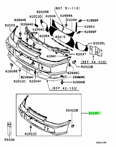 Buy Genuine Mitsubishi MB945985 Face Kit,fr Bumper. Prices, fast ...