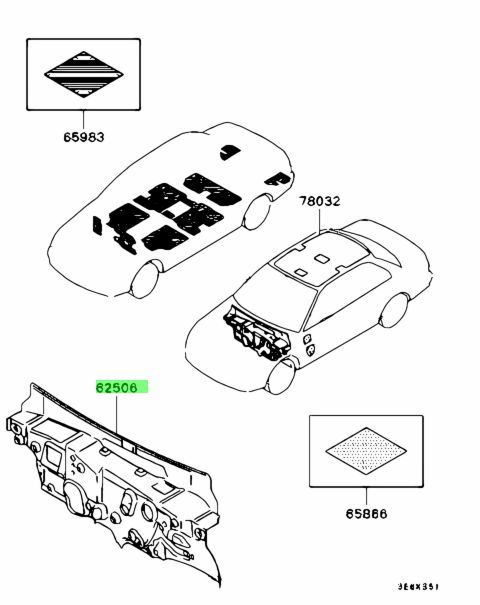 Buy Genuine Mitsubishi MB946985 Pad,dash Panel. Prices, fast shipping ...