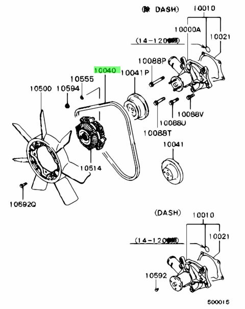Buy Genuine Mitsubishi MD041704 Belt,alternator & Others. Prices, fast ...
