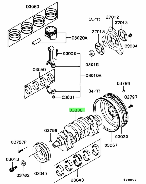 Buy Genuine Mitsubishi MD071733 Crankshaft. Prices, fast shipping ...