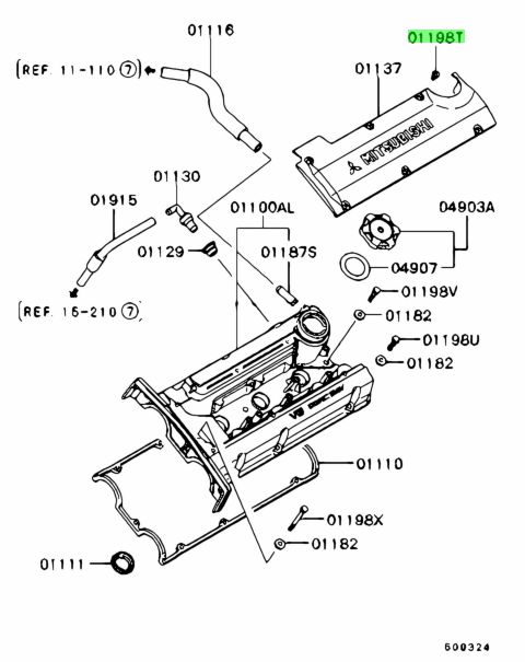 Buy Genuine Mitsubishi MD318212 Bolt. Prices, fast shipping, photos ...