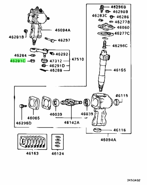 Buy Genuine Mitsubishi MF430849 Nut,steering Gear. Prices, fast ...