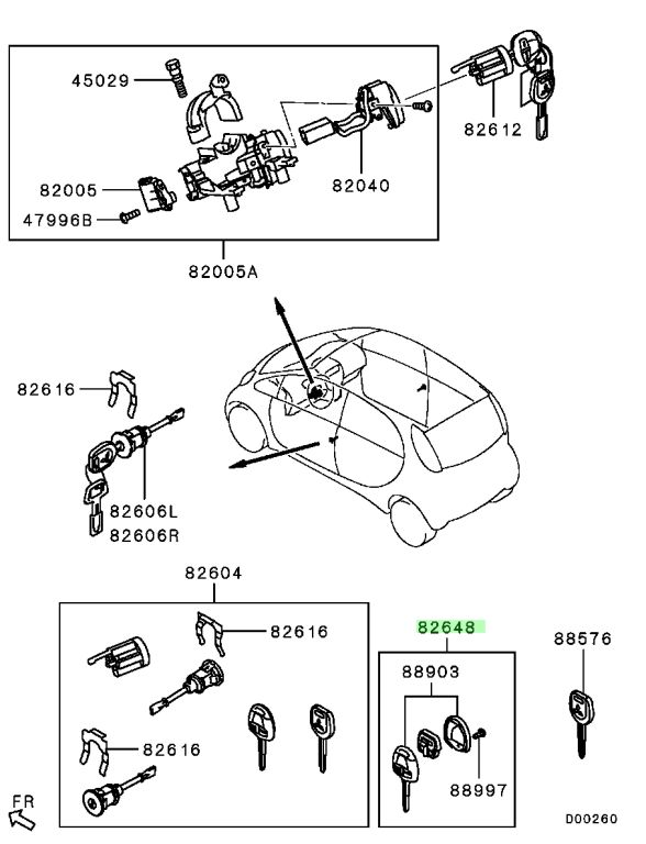 Buy Genuine Mitsubishi MN141010 Key,door Lock Transmitter. Prices, fast ...