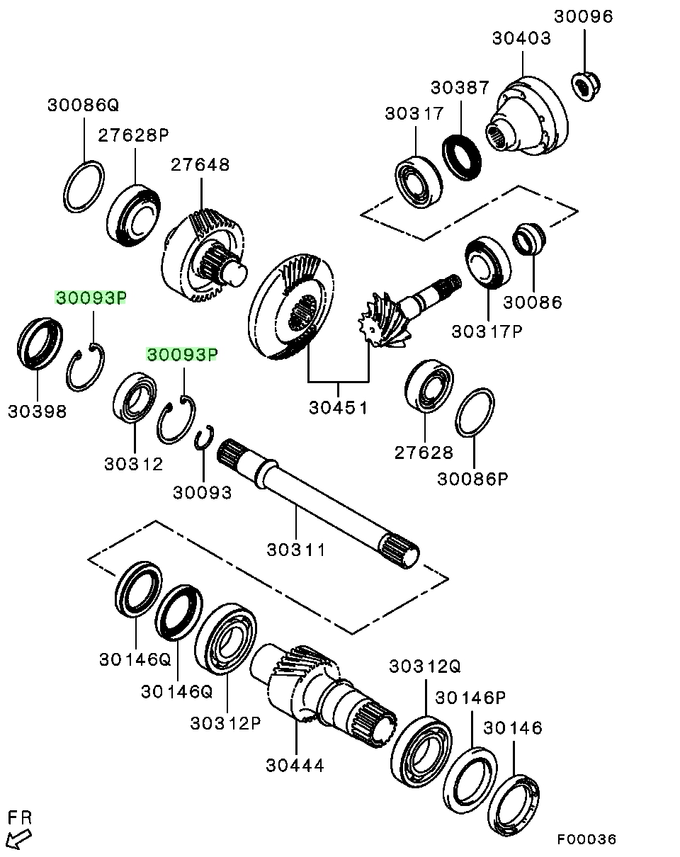 Buy Genuine Mitsubishi MQ500092 Snap Ring,t/f for Mitsubishi Delica D:2 ...