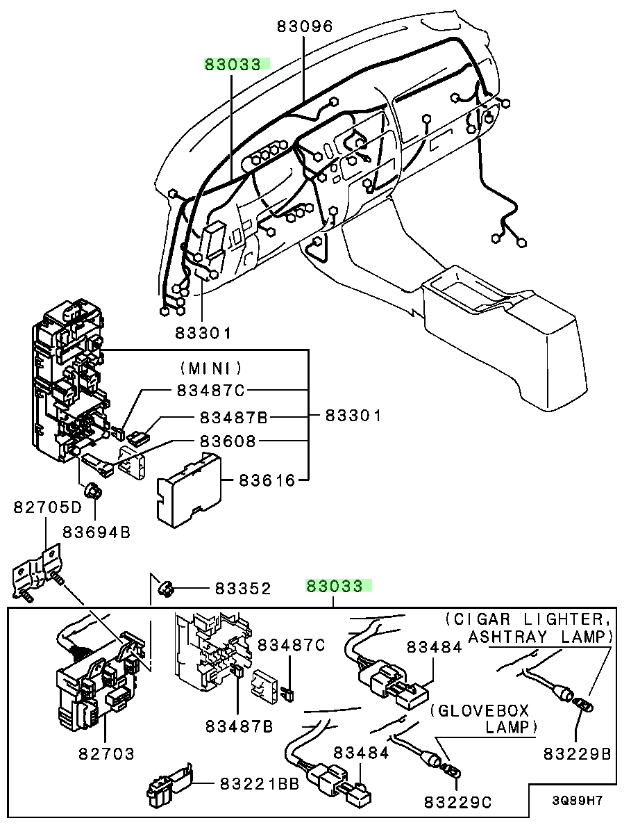 Buy Genuine Mitsubishi MR570267 Harness,body Main. Photos - Amayama
