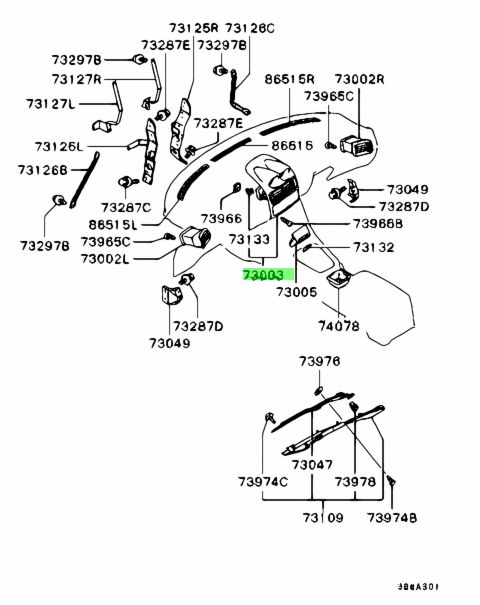 Buy Genuine Mitsubishi MR734388 Air Outlet,instrument Panel,ctr for ...