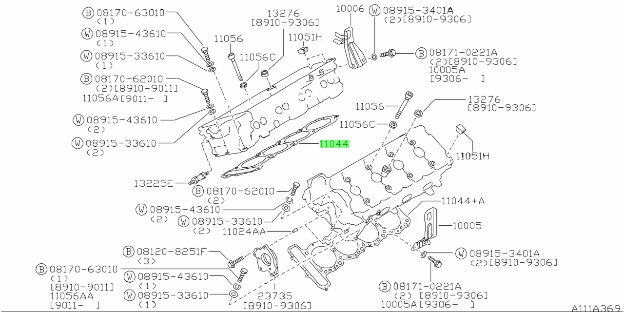 Buy Genuine Nissan 1104460U10 (11044-60U10) Gasket, Cylinder Head ...