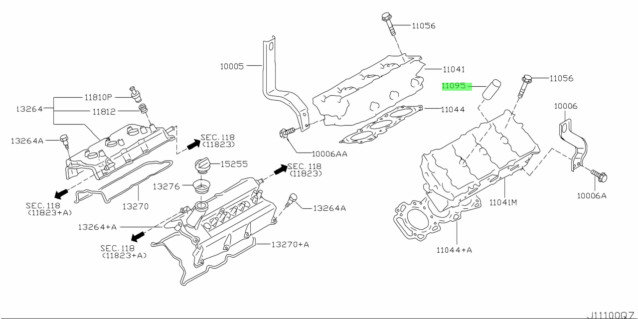 Купить Nissan 1109531U00 (11095-31U00) Tube, Spark Plug. Цены, быстрая ...