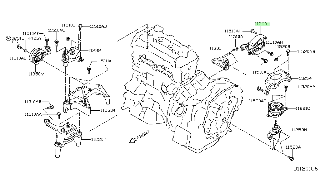 Buy Genuine Nissan 113603TS0A (11360-3TS0A) Buffer Assembly-Engine ...