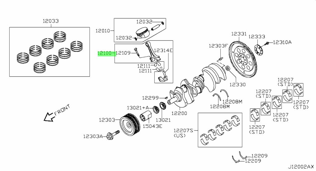 Buy Genuine Nissan 121001LA0A (12100-1LA0A) Rod Compl-Connecting ...
