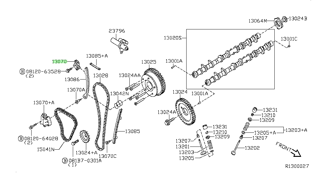 Купить Nissan 13070JA00A (13070-JA00A) Натяжитель. Цены, быстрая ...