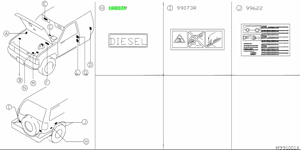 Buy Genuine Nissan 14806V2500 (14806-V2500) Label, Fuel Economy;label ...