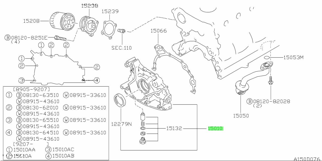 Buy Genuine Nissan 1501079S05 (15010-79S05) Oil Pump Assembly. Photos ...