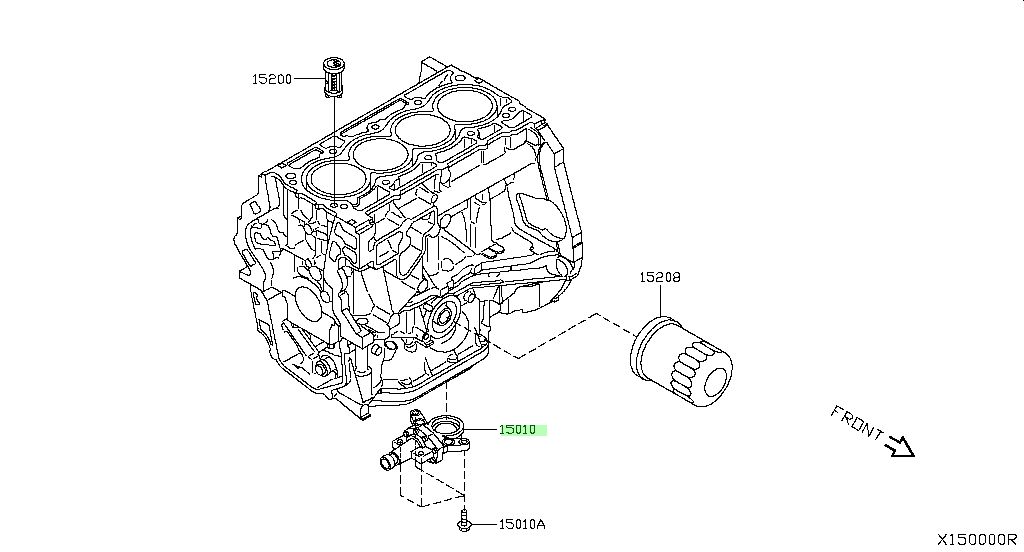 Buy Genuine Nissan 15010EL01A (15010-EL01A) Oil Pump Assembly. Photos ...