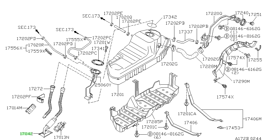 Buy Genuine Nissan 170424W000 (17042-4W000) Fuel Pump-In Tank. Prices ...