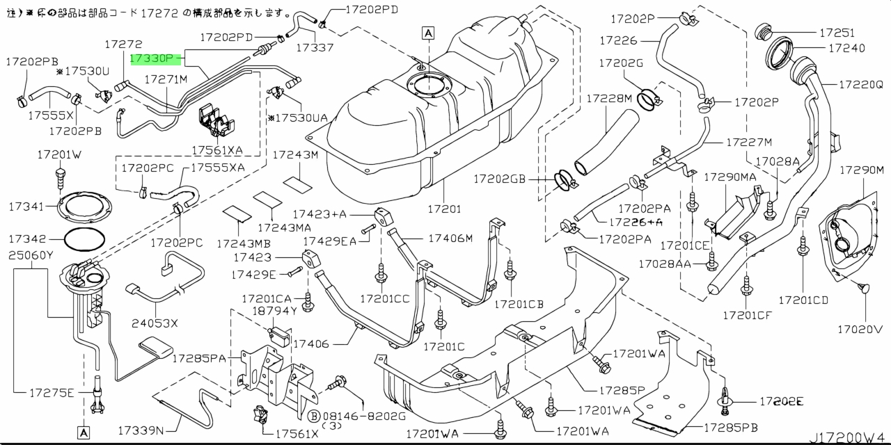 Buy Genuine Nissan 17330VW200 (17330-VW200) Tube Assembly, Breather ...