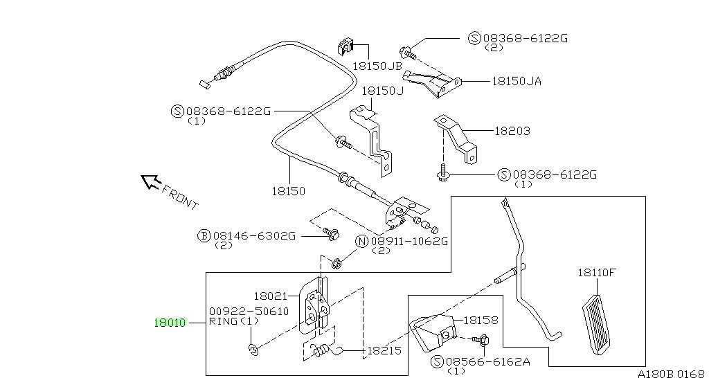 Buy Genuine Nissan 18005VB000 (18005-VB000) Lever Assembly-Accel Pedal ...