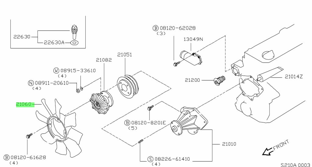 Buy Genuine Nissan 2106086G00 (21060-86G00) Fan, Cooling. Prices, fast ...