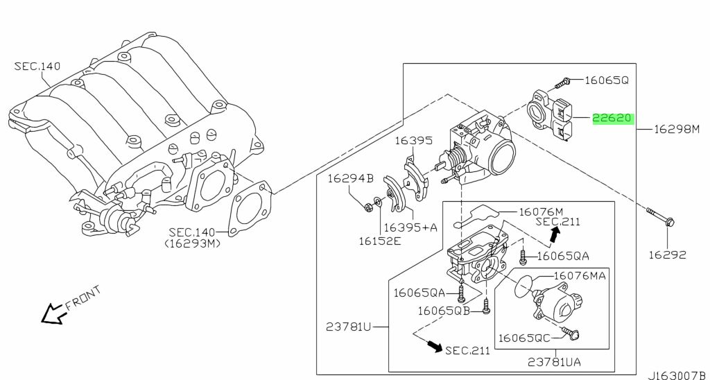 Buy Genuine Nissan 226204M500 (22620-4M500) Switch, Throttle. Prices ...