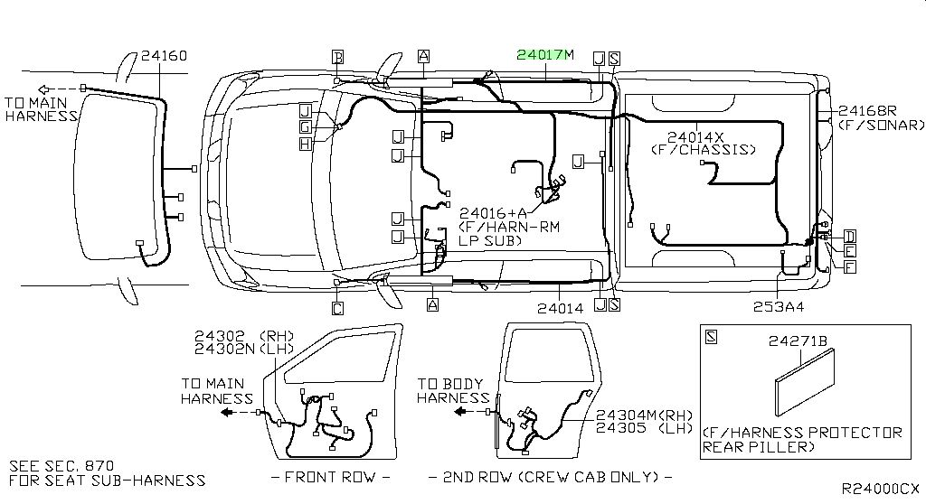 Buy Genuine Nissan 240177S202 (24017-7S202) Harness-Sub,body. Photos ...