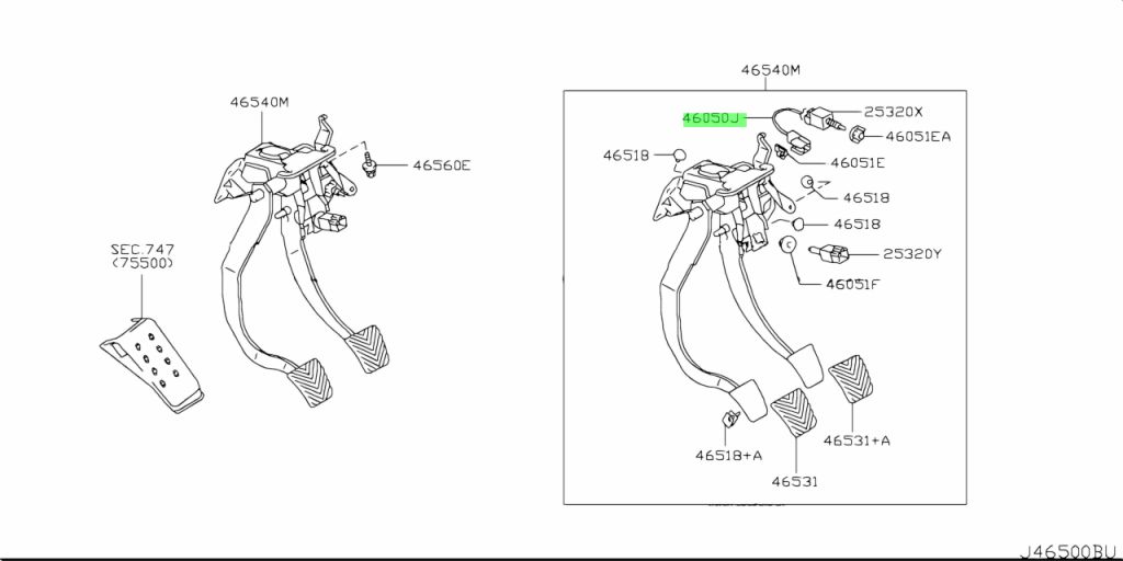 Купить Nissan 241676A0A3 (24167-6A0A3) Harness, Sub. Цены, быстрая ...