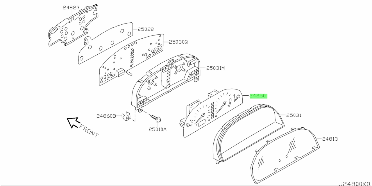 Купить Nissan 248206N100 (24820-6N100) Speedometer Assembly для Nissan ...