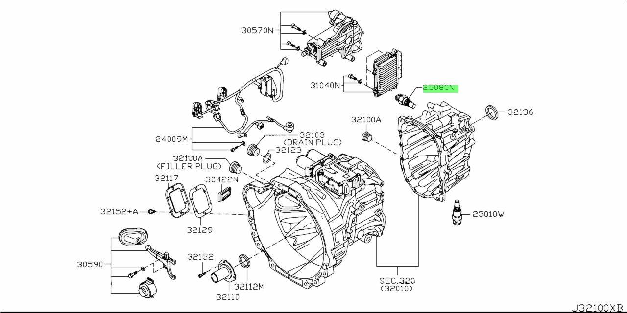 Buy Genuine Nissan 25080MA90A (25080-MA90A) Sensor Temperature. Prices ...