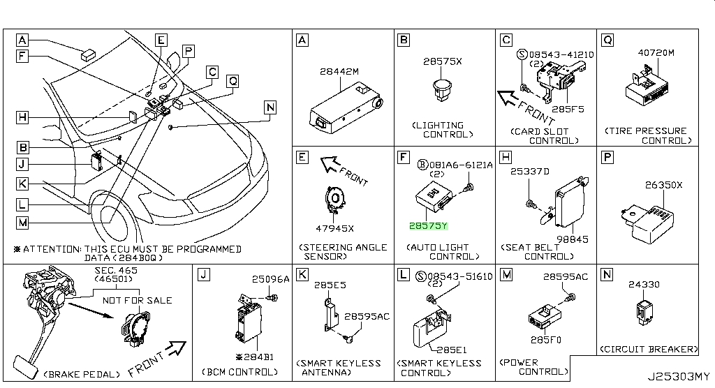 Buy Genuine Nissan 253C0EJ90A (253C0-EJ90A) Controller Assembly-Auto ...
