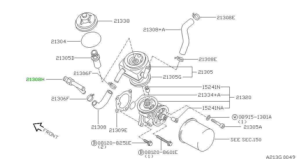 Buy Genuine Nissan 2707016A16 (27070-16A16) Connector-Oil Cooler ...