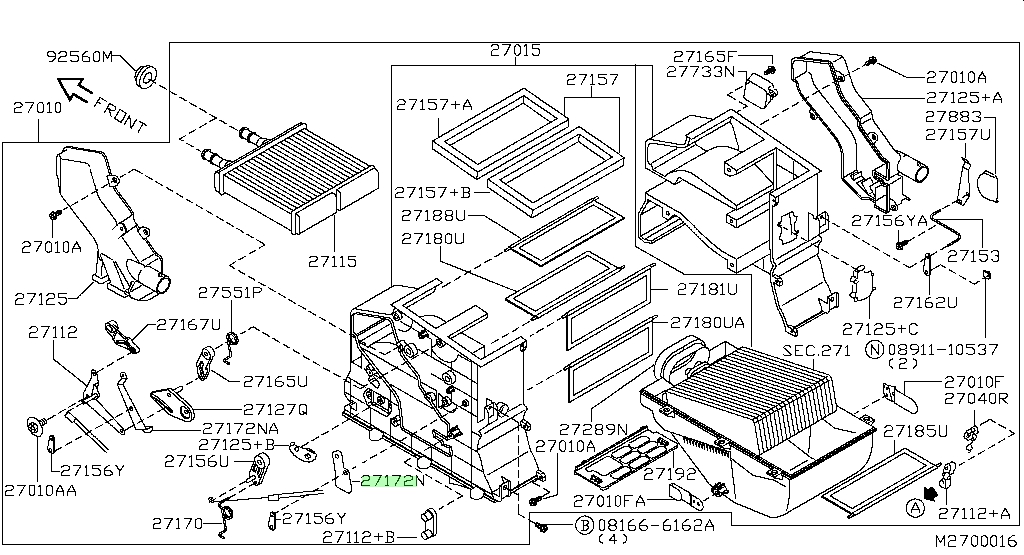 Buy Genuine Nissan 27171BN000 (27171-BN000) Seat. Photos - Amayama