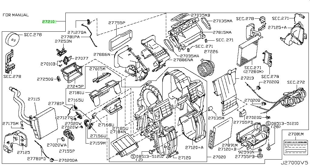 Buy Genuine Nissan 27210EF80A (27210-EF80A) Blower Assembly-Air ...