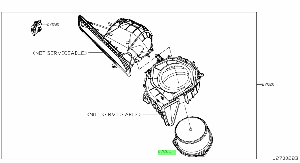 Buy Genuine Nissan 272253TA1A (27225-3TA1A) Motor Assembly-Blower W ...