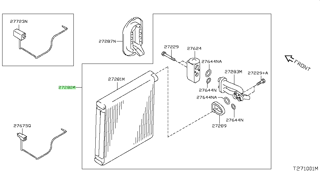 Buy Genuine Nissan 272803HN1G (27280-3HN1G) Evaporator Assembly-Front ...